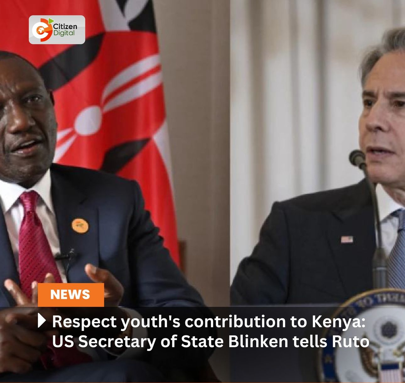 Secretary Blinken’s Call with Kenyan President William Ruto | Samrack ...